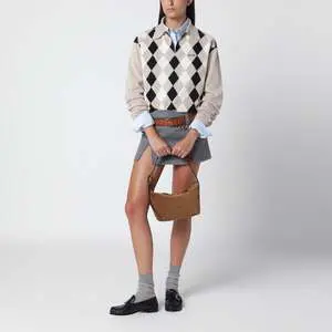 Miu Miu Gray Wool And Cashmere Miniskirt
