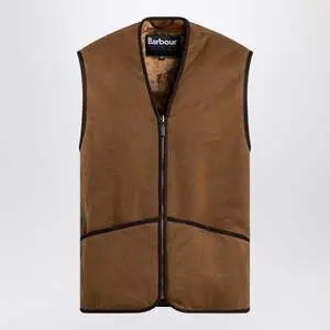 Barbour Zip-up Fleece Vest - Brown
