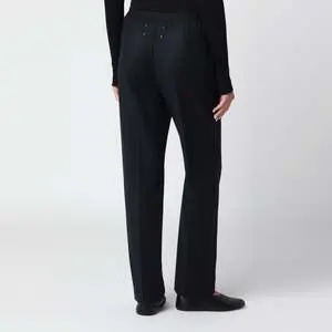 MAISON MARGIELA Straight Navy Virgin Wool Trousers