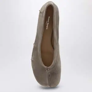 MAISON MARGIELA Taupe Suede Tabi Ballet Flats