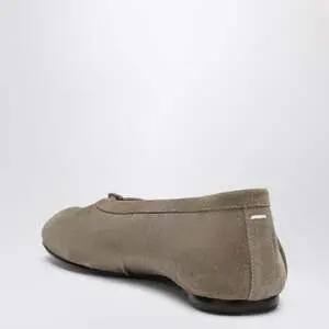 MAISON MARGIELA Taupe Suede Tabi Ballet Flats