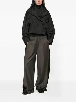 LUTZ HUELLE Contrast-panel Wide-leg Trousers