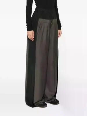 LUTZ HUELLE Contrast-panel Wide-leg Trousers