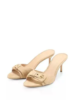 Veronica Beard Tia Buckle-detail Sandals - Neutrals