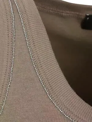 Fabiana Filippi Bead-trim Ribbed Top