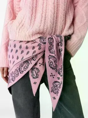 Guest In Residence The Wild Rag Paisley-print Reversible Bandana Scarf - Pink