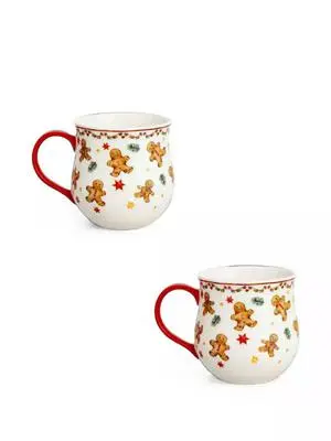 HUTSCHENREUTHER Gingerbread-print Mugs - Multicolour