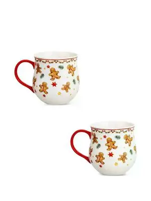 HUTSCHENREUTHER Gingerbread-print Mugs - Multicolour