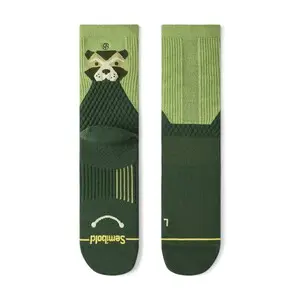 SEMIBOLD Merino Wool Hiking Crew Socks Crafty Otter - Green