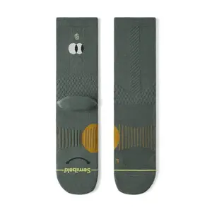 SEMIBOLD Training Running Crew Socks Googly Eyes - Green