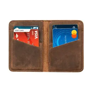 LEATHERE Classic Leather Cardholder Wallet Earthy Berkeley - Brown