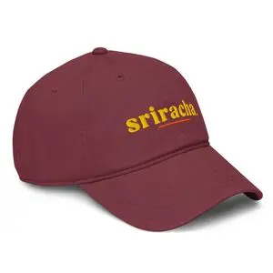 ANCHOR & CREW Burgundy Sriracha Slogan Cotton Embroide Cap - Red