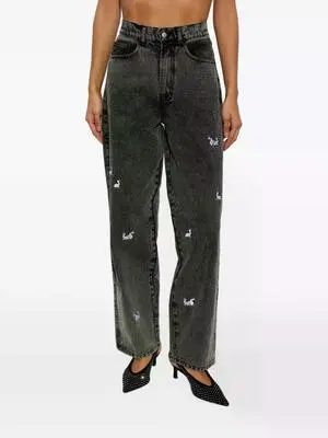 CARNE BOLLENTE One Bad Bunny Embroidered Denim Jeans
