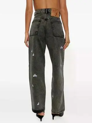 CARNE BOLLENTE One Bad Bunny Embroidered Denim Jeans