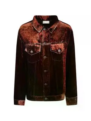 PIERRE-LOUIS MASCIA Velvet-effect Button-down Jacket - Red