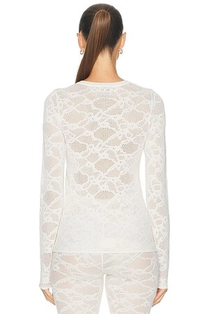 THE ELDER STATESMAN Pointelle Fitted Cardigan