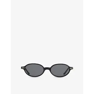 KAREN WAZEN Noor Oval-frame Acetate Sunglasses - Black