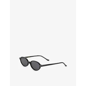 KAREN WAZEN Noor Oval-frame Acetate Sunglasses