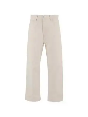 Carhartt Work In Progress Logo-patch Straight-leg Jeans - Neutrals