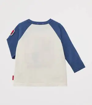 MIKI HOUSE Cotton Embroidered Graphic T-shirt