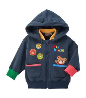 MIKI HOUSE Appliqué Hooded Bomber Jacket
