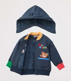 MIKI HOUSE Appliqué Hooded Bomber Jacket