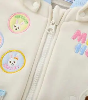 MIKI HOUSE Appliqué Hooded Bomber Jacket