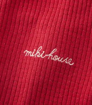 MIKI HOUSE Ribbed High-neck T-shirt