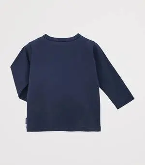 MIKI HOUSE Cotton Car Logo T-shirt - Navy