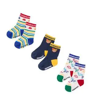 MIKI HOUSE Patterned Socks - Navy