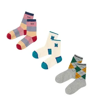 MIKI HOUSE Patterned Socks - Grey