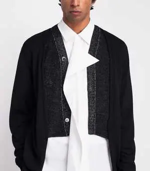 Comme Des Garçons Wool Double-layered Cardigan