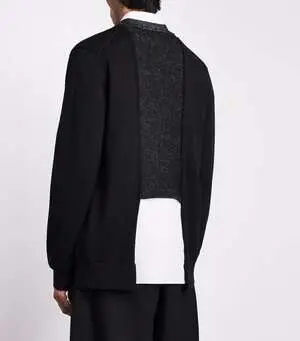Comme Des Garçons Wool Double-layered Cardigan