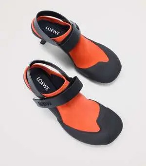 Loewe Leather Dive Slingback Mules 45