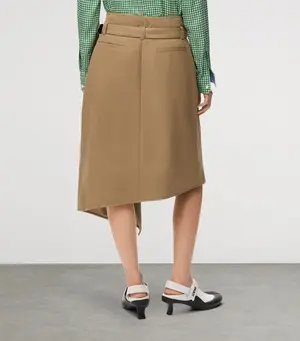 Loewe Asymmetric Wrap-effect Midi Skirt
