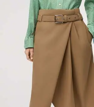 Loewe Asymmetric Wrap-effect Midi Skirt