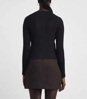 Maje Knit Pointelle Tank And Cardigan Set