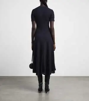 Maje Knit Pointelle Maxi Dress