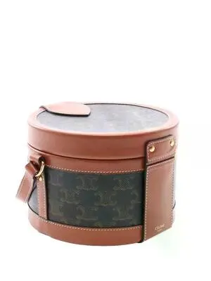 Celine 2010-2026 Medium Triomphe Coated Canvas Tambour Crossbody Bag