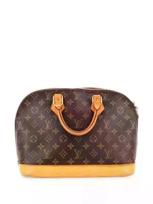 LOUIS VUITTON Vintage Alma Handbag Monogram Canvas Pm Satchel - Brown