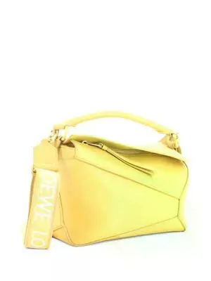 Loewe Puzzle Bag Leather Small Satchel - Yellow