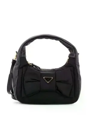 Prada Padded Bow Re-nylon Mini Hobo Bag