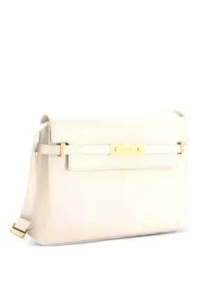 Saint Laurent Manhattan Leather Medium Shoulder Bag - Neutrals