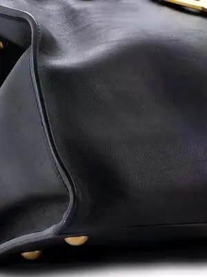Saint Laurent Classic Y Cabas Leather Small Satchel - Black
