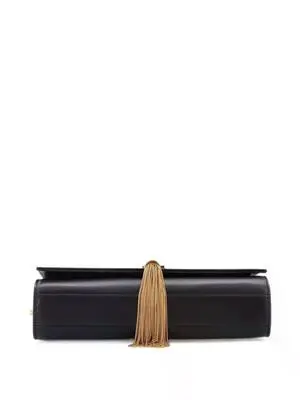 Saint Laurent Classic Monogram Tassel Leather Medium Crossbody Bag