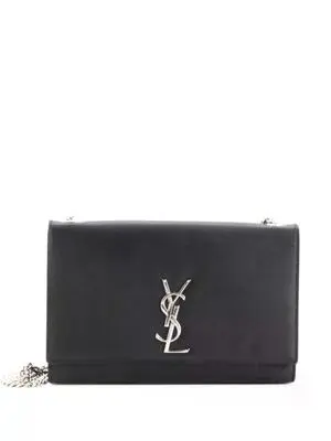 Saint Laurent Classic Monogram Grainy Leather Medium Crossbody Bag - Black