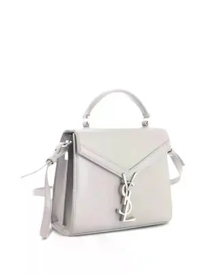 Saint Laurent Cassandra Top Handle Bag Leather Mini Shoulder Bag - Grey