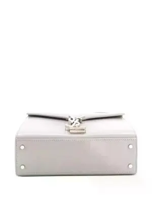 Saint Laurent Cassandra Top Handle Bag Leather Mini Shoulder Bag - Grey