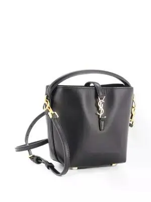 Saint Laurent Le 37 Leather Mini Bucket Bag