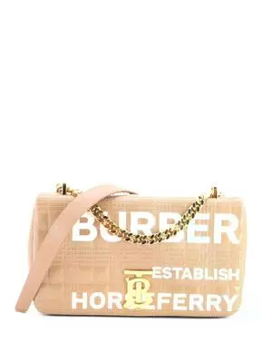 Burberry Lola Quilted Printed Coated Canvas Small Shoulder Bag